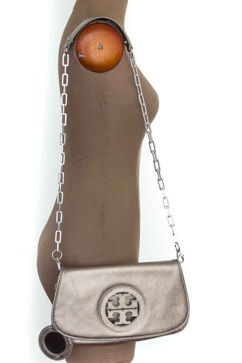 Cartera / Bolso / Monedero Cartera color Plateado - Tory Burch ...